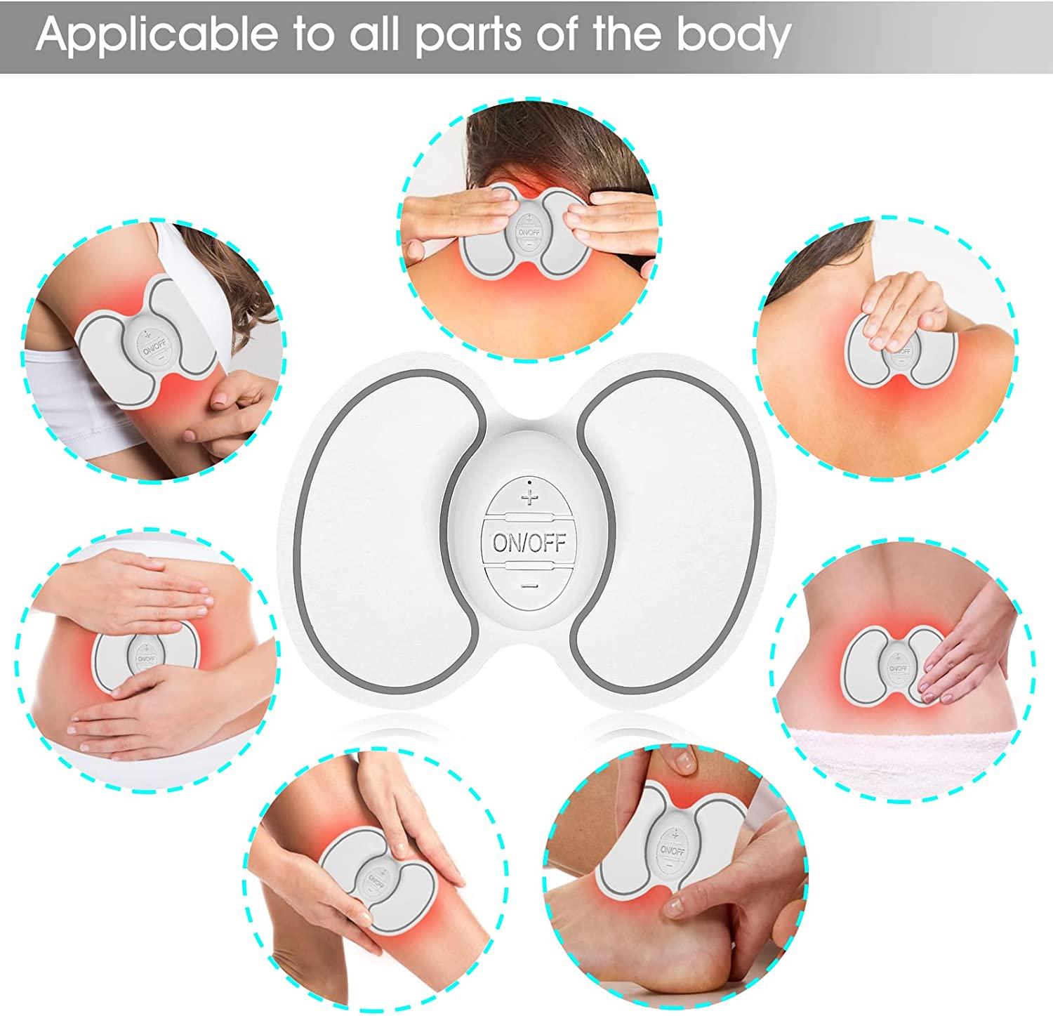 OSITO TENS Unit Muscle Stimulator EMS Massage Machine - Rechargeable Wireless Electric Pulse ...