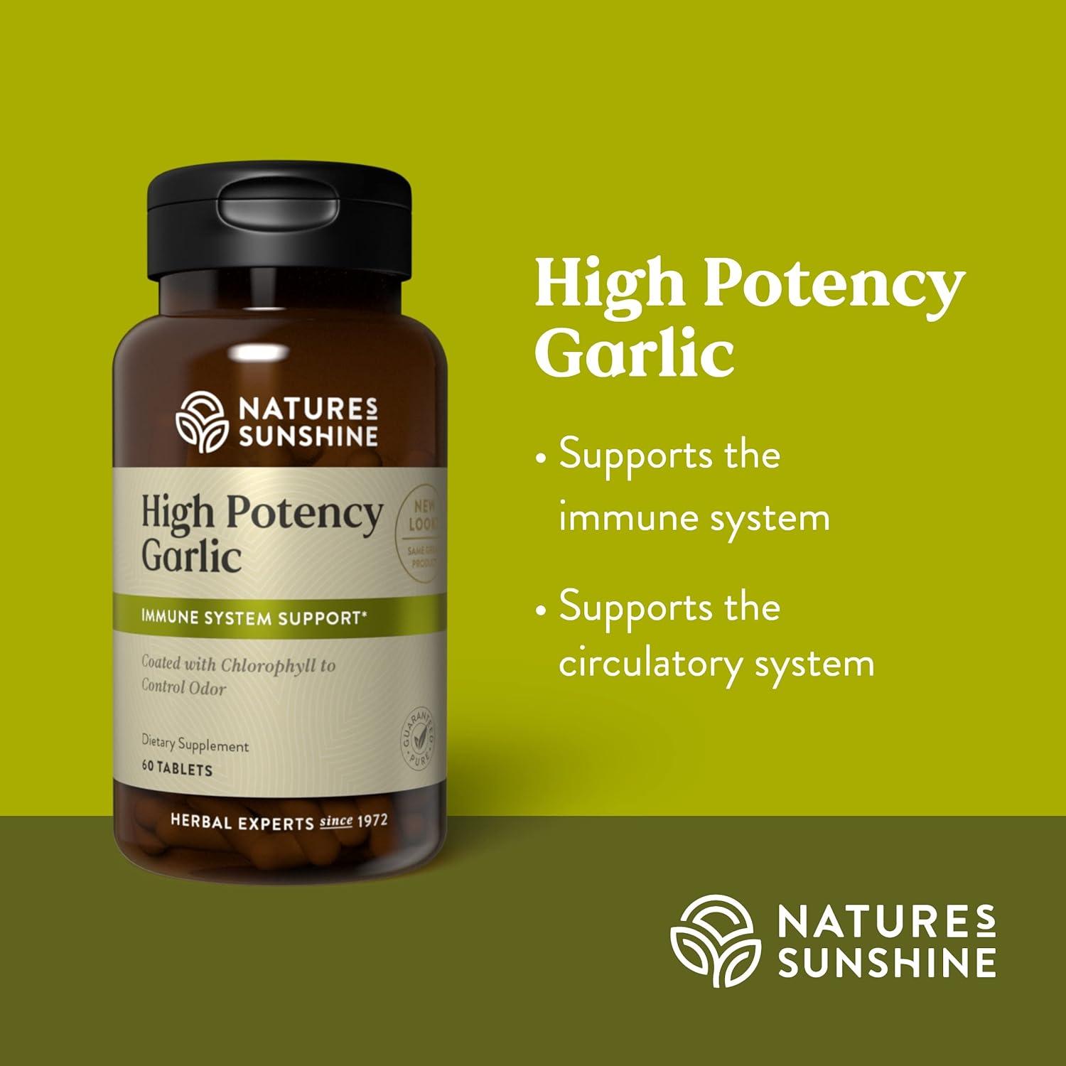Nature's Sunshine High Potency Garlic Tablets - Supports Immune System ...