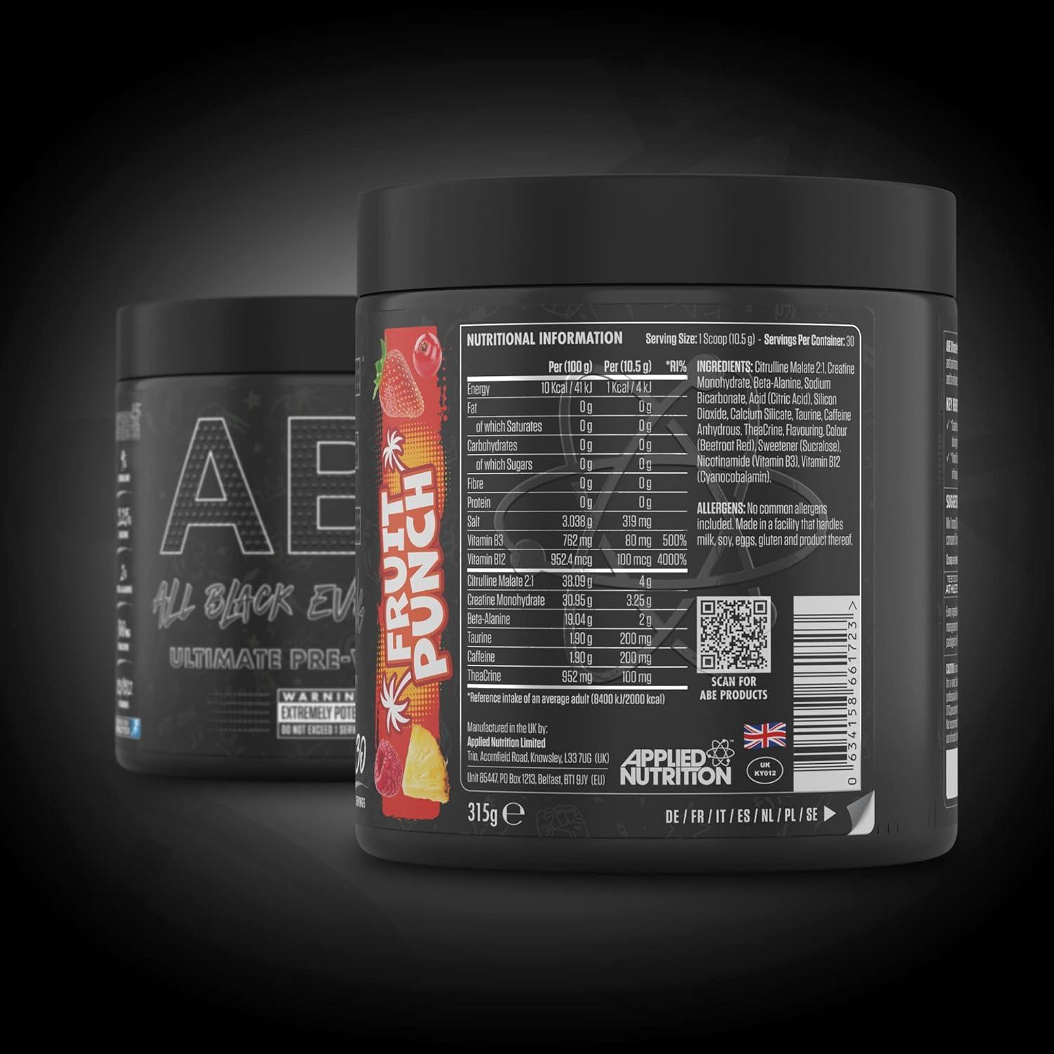 Applied Nutrition ABE Pre Workout Powder Fruit Punch 315g - Energy ...