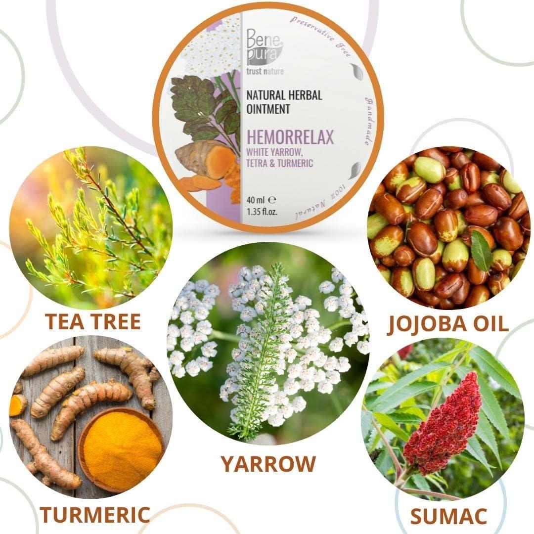 BenePura Hemorrhoids Ointment with White Yarrow - 1.35 fl. Oz - Soothes ...