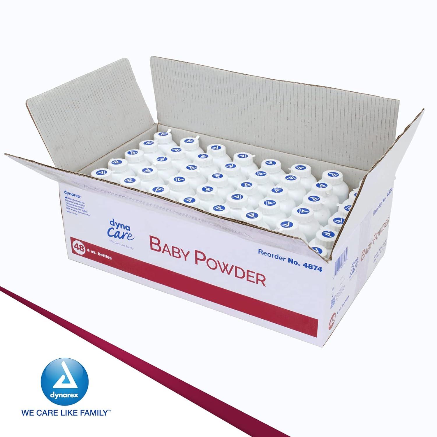 Dynarex Baby Powder 4 oz 48-Pack - Talcum Powder for Men, Women, Kids ...