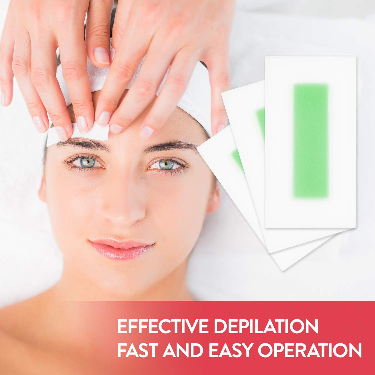 Gleebee Facial Wax Strips - Hair Removal for Upper Lip, Cheek, Chin ...