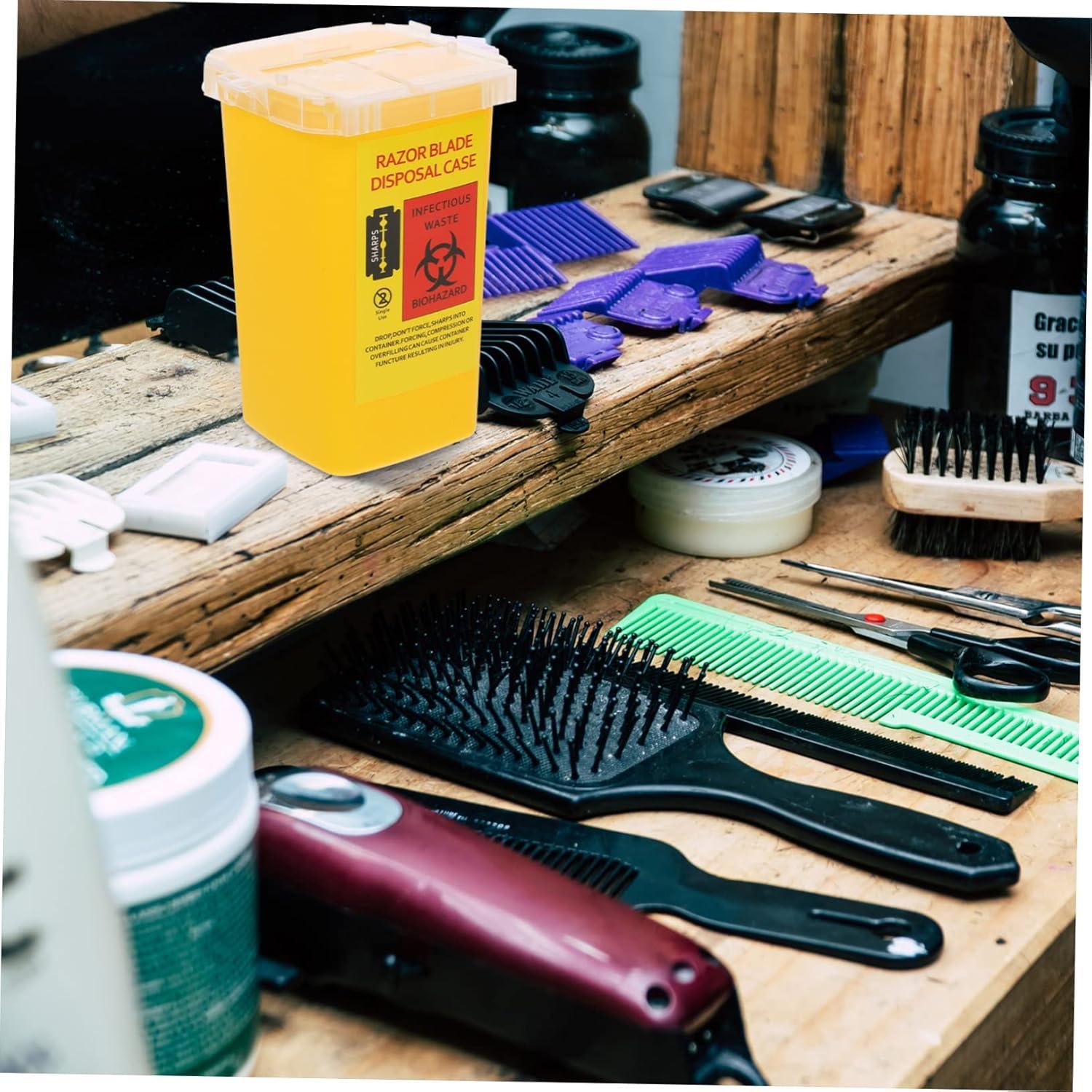 Razor Disposal Mini-Shaver Waste Bucket - Small Plastic Container for ...