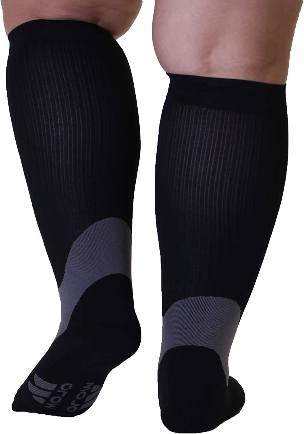 Mojo Medical Compression Socks 20-30mmHg - 5X-Large Black | Men & Women ...