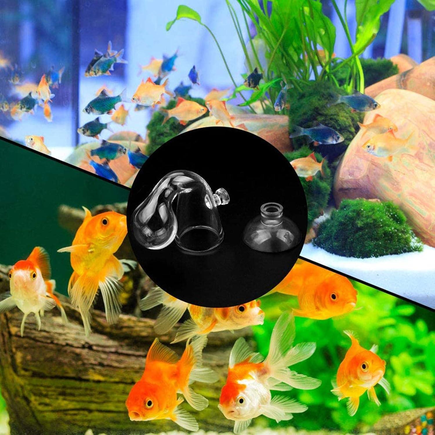 Junao 2-Piece Glass CO2 Drop Checker Set for Freshwater Aquariums ...
