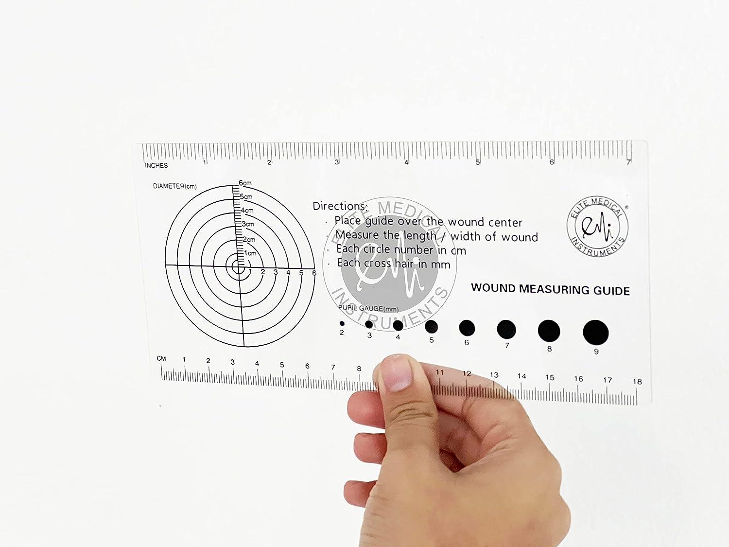 EMI Medical Ruler with Wound Measuring & Pupil Gauge - Reference Guide ...