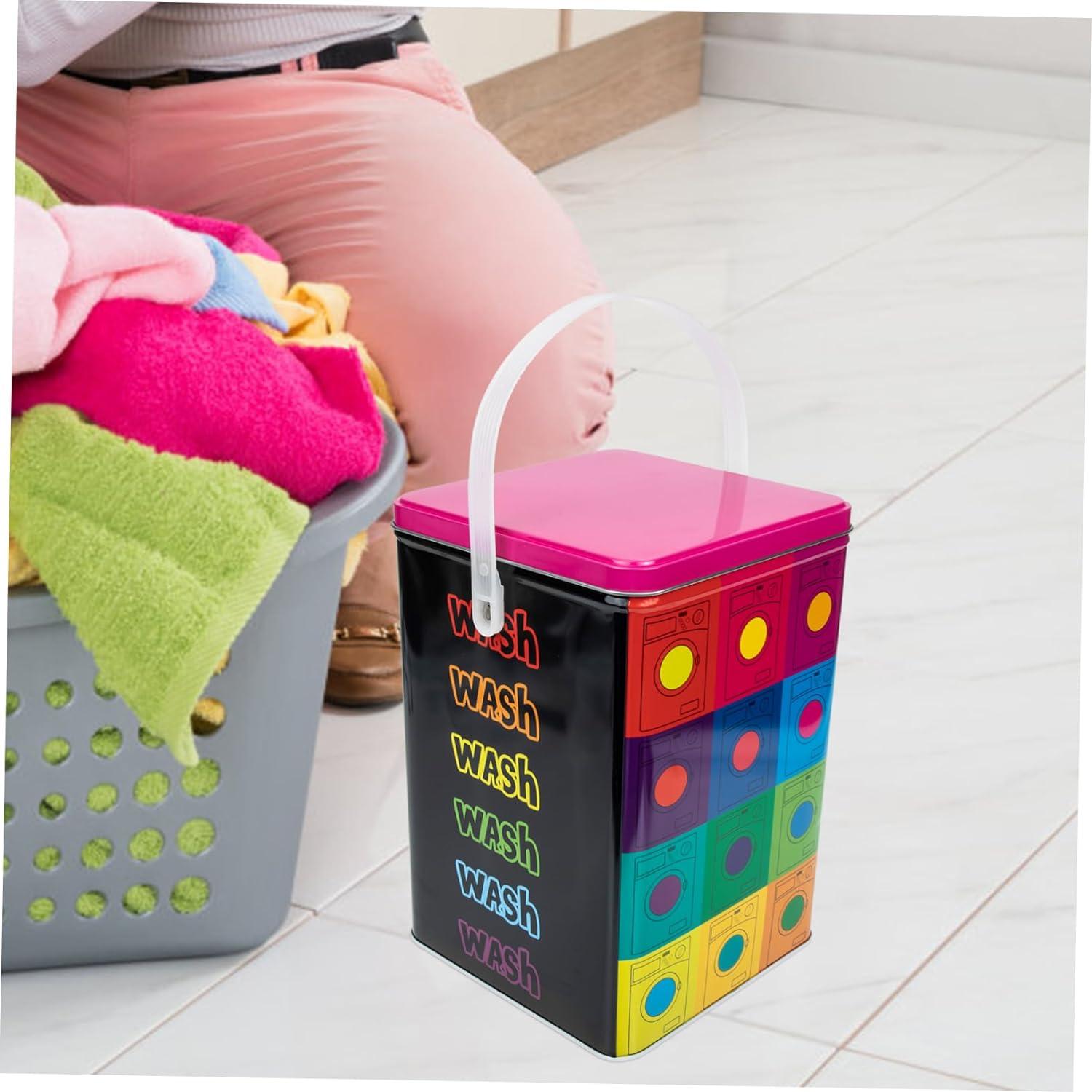 Alipis 3pcs Washing Storage Bucket Containers with Lids Laundry Beads ...