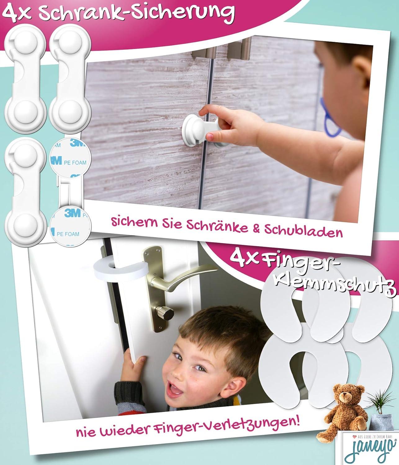 JANEYO Premium Child Safety Set - Cabinet Socket & Edge Protection for ...