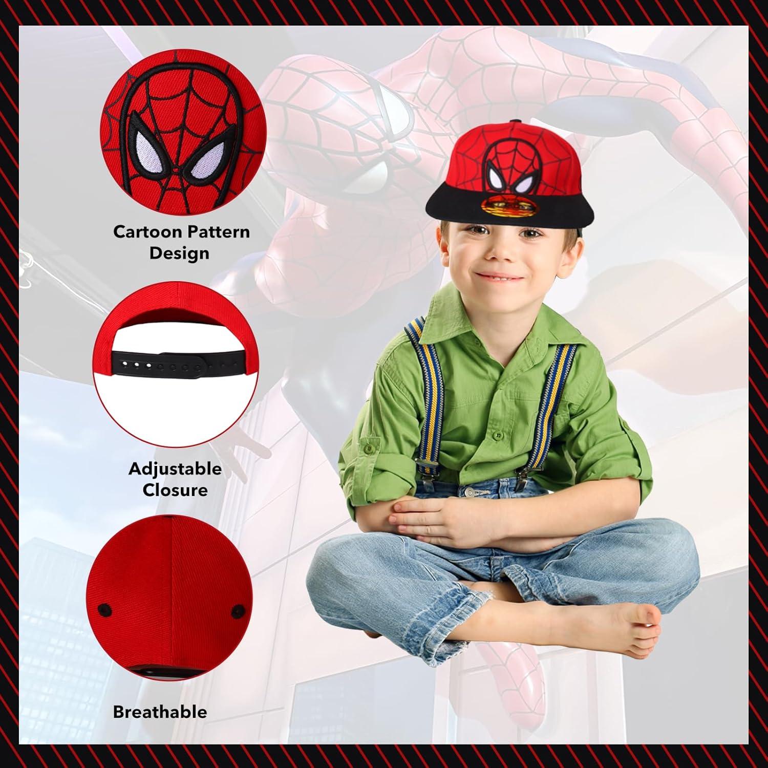 Spiderman Cap for Kids - 2-Piece Superhero Baseball Hat | Adjustable ...