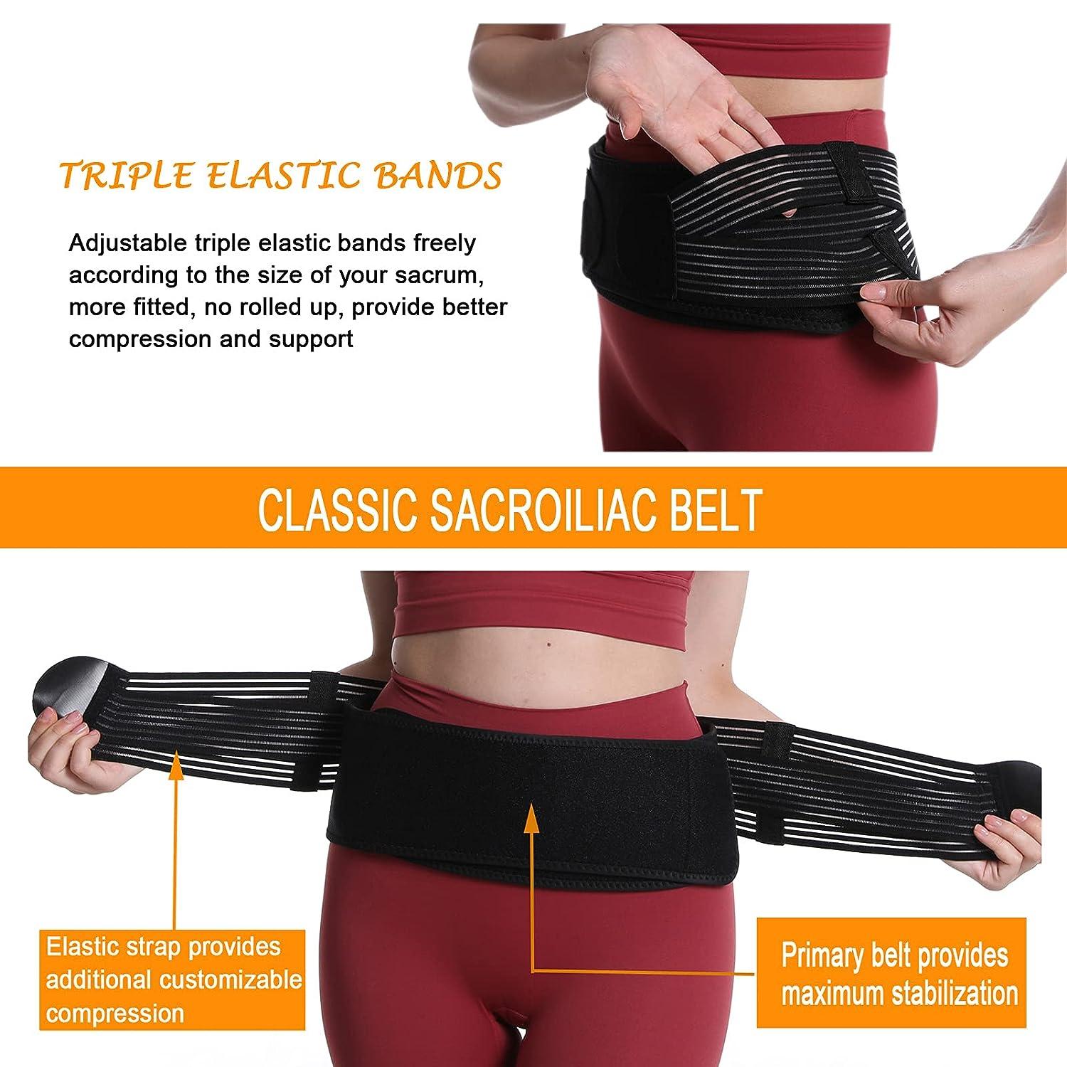 Paskyee Sacroiliac Joint Belt - Sciatic, Pelvic, Lower Back Pain Relief ...