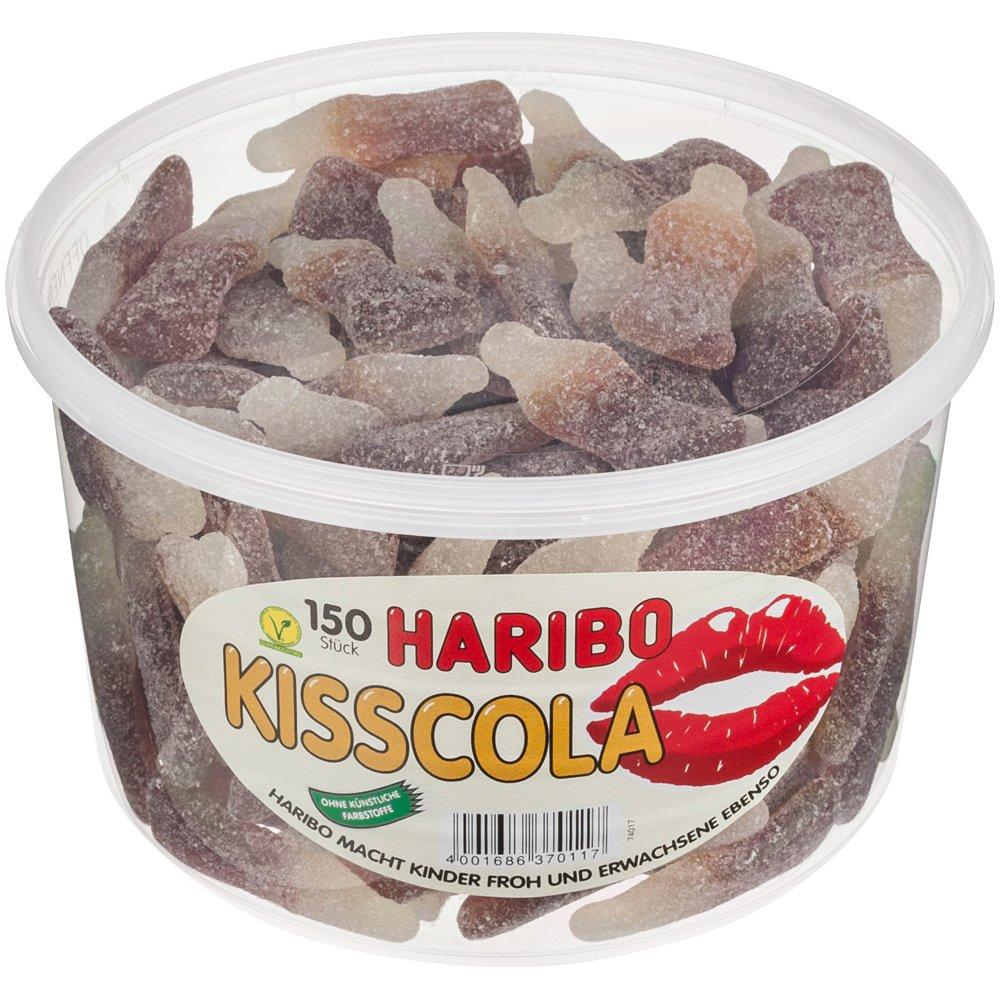 HARIBO Kiss-Cola Fruit Gum - 150 Pieces Can - Authentic Cola Flavor ...