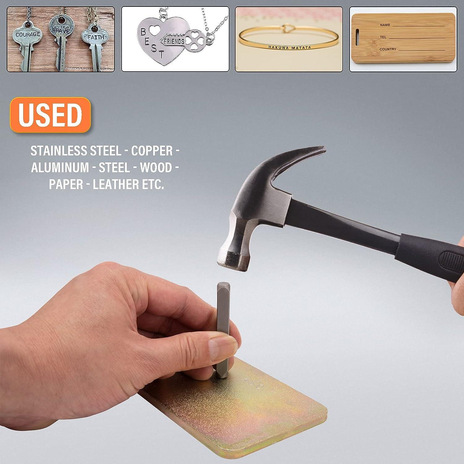 36PC Metal Letter Punch Set 1/4 (6mm) - Steel Number and Letter Stamp ...