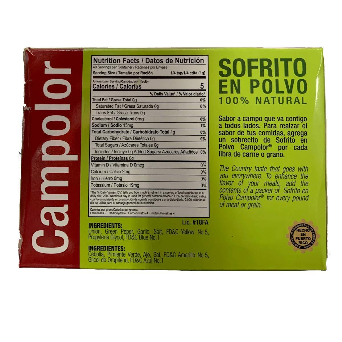 Campolor Sofrito en Polvo 2 Pack - Authentic Latin Seasoning Mix | Buy ...