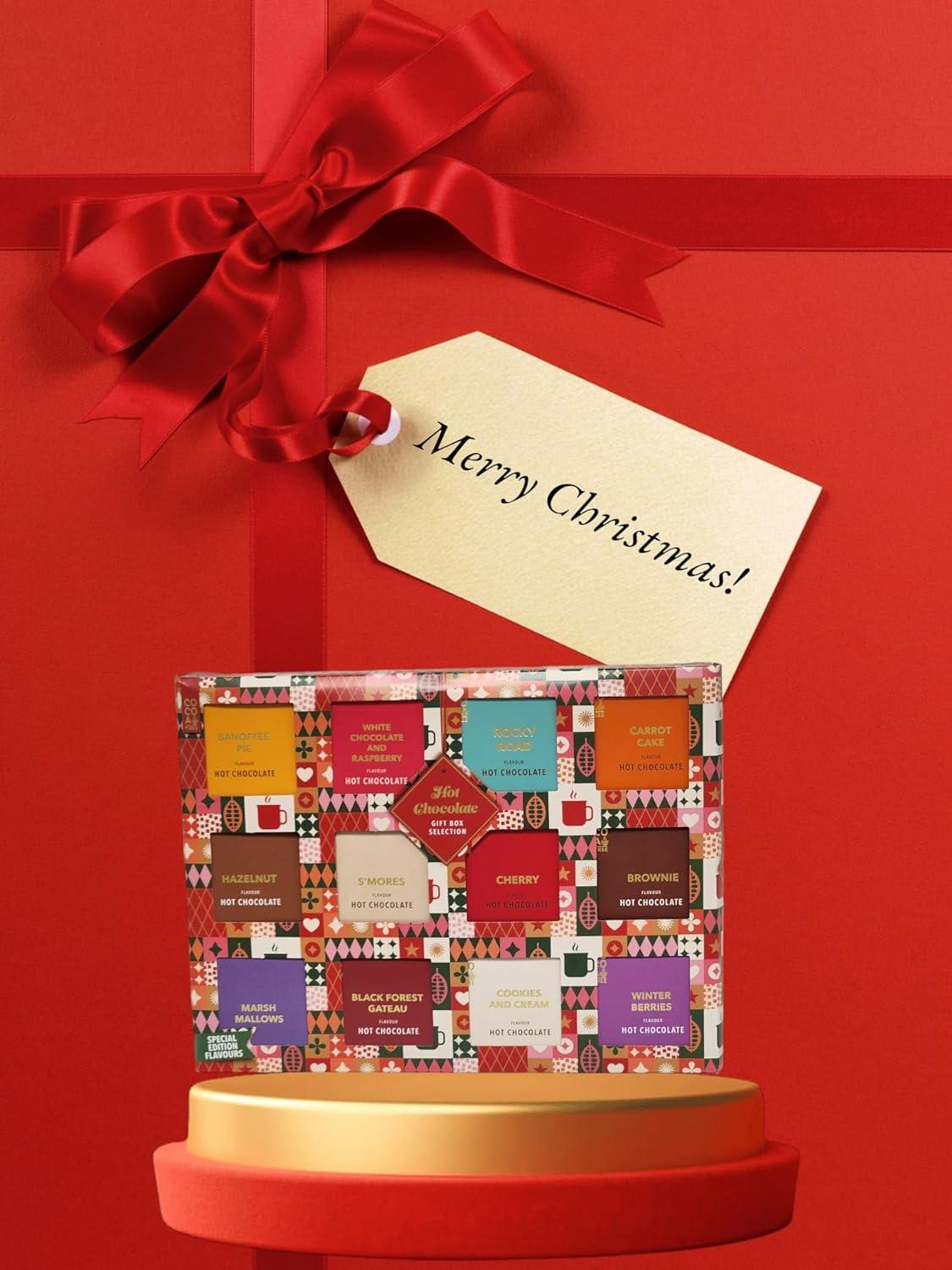 Hot Chocolate Gift Box Selection with Marshmallows Assorted Flavors ...