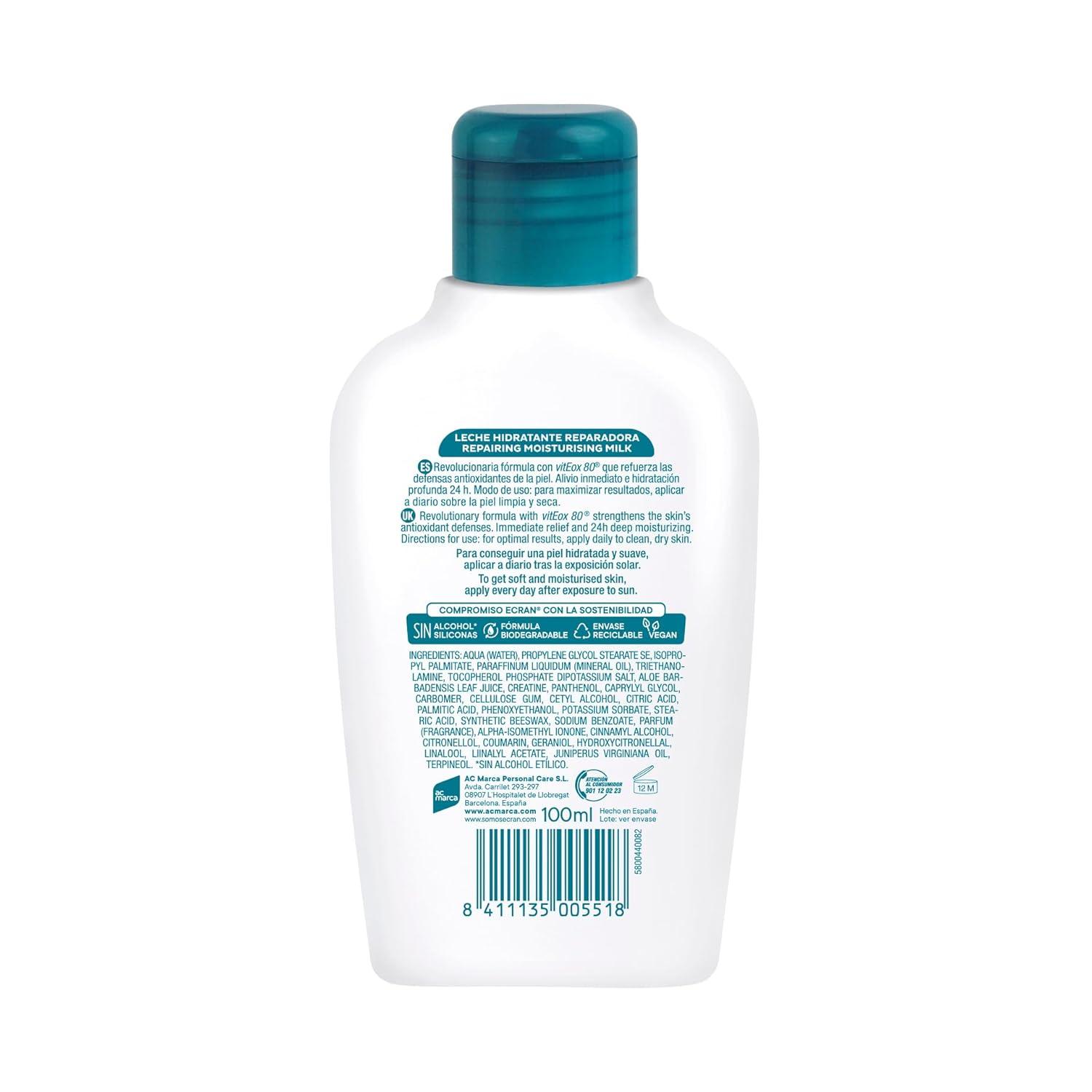 Ecran Aftersun Moisturizing Repairing Milk 24H 100ml - Soothing Sun ...