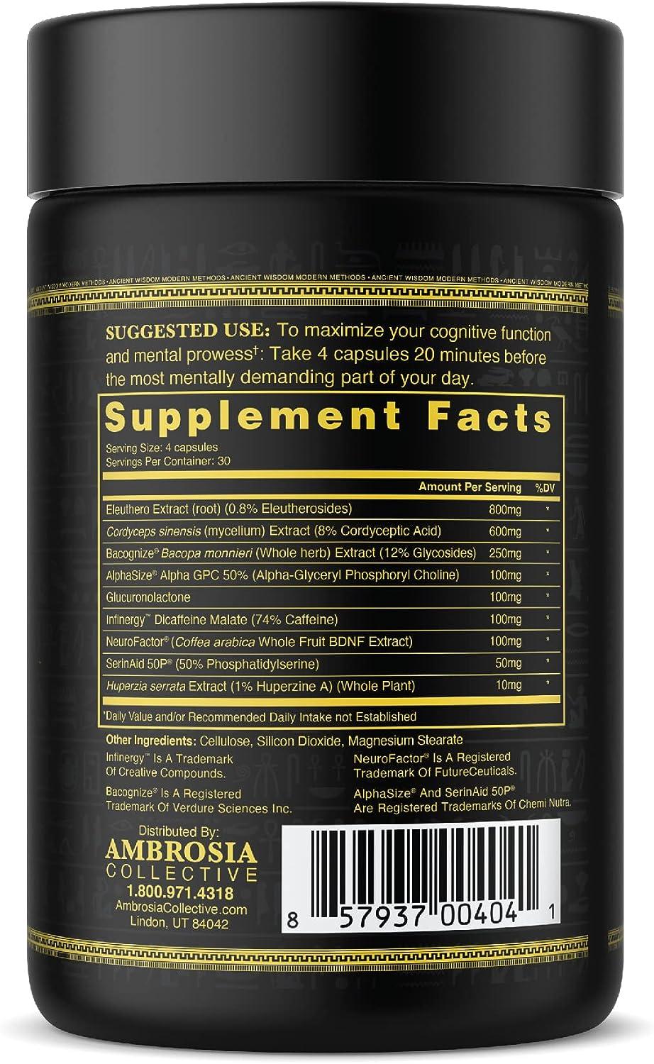 Ambrosia Mental Jewels Capsules - Cognitive Enhancer for Memory ...