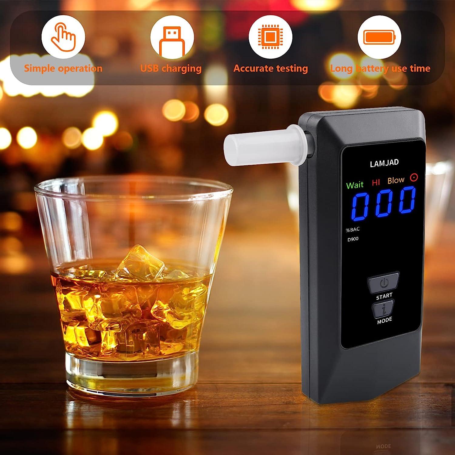 LAMJAD Breathalyzer D900 Digital LED Screen USB Charger Professional ...