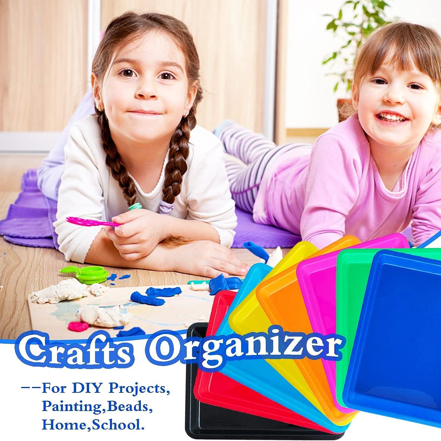 10 Pack Plastic Art Trays - Sensory & Activity Trays for Kids Crafts ...