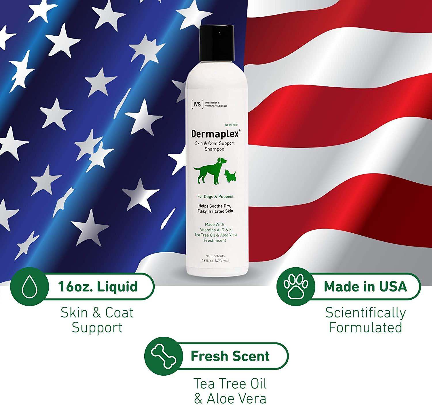 Dermaplex Skin & Coat Support Shampoo for Dogs & Puppies - Fresh Scent ...