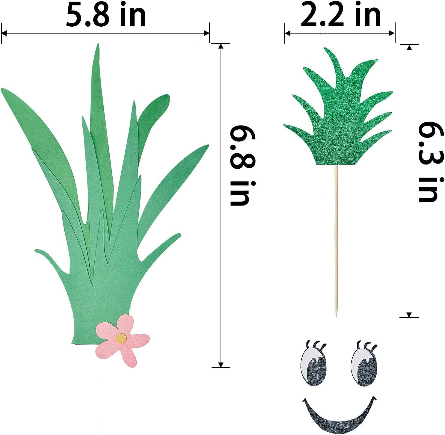 22 Pieces Glitter Pineapple Cupcake Topper Set Big Pineapple Topper ...