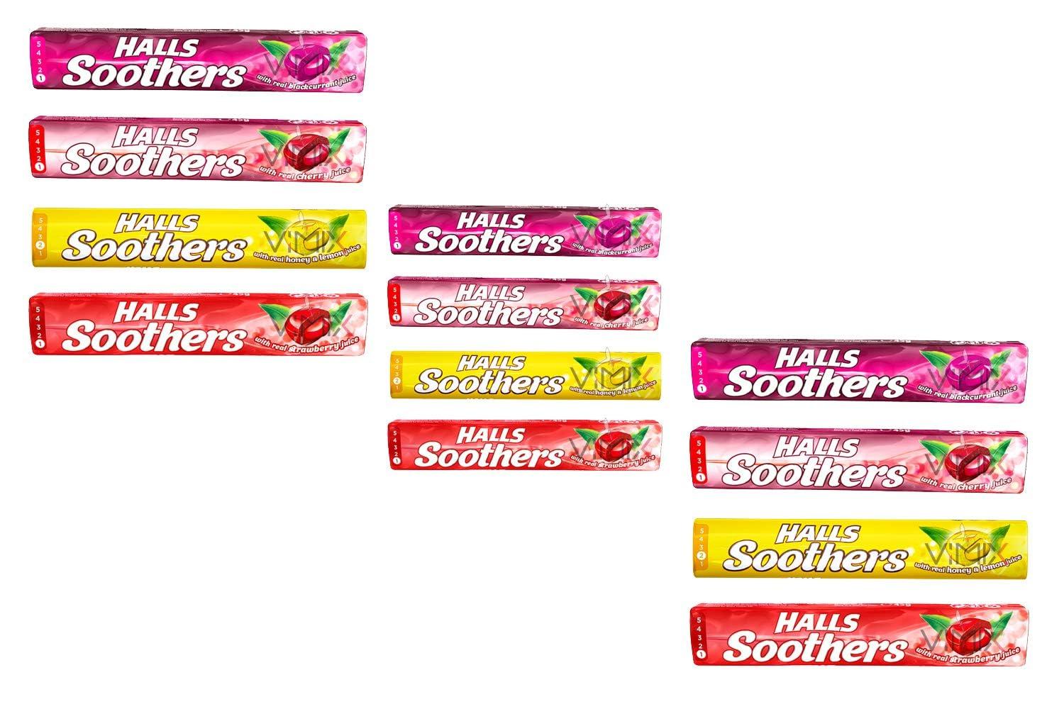 10 MIXED HALLSS SOOTHERS BARS 45 g PACKS 4 TYPES FLAVORED SWEETS | Buy ...
