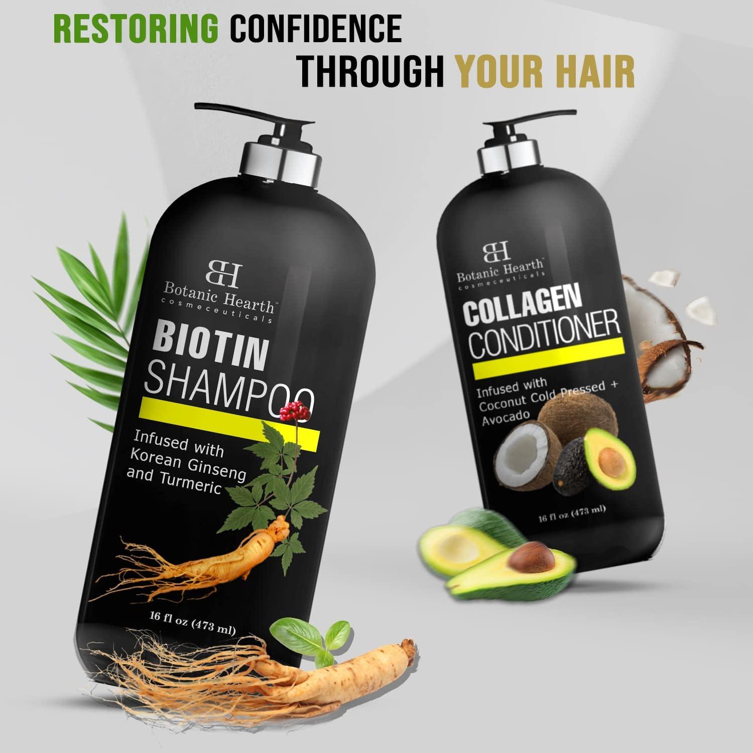Botanic Hearth Biotin Shampoo and Conditioner Bundle - Hair Loss ...