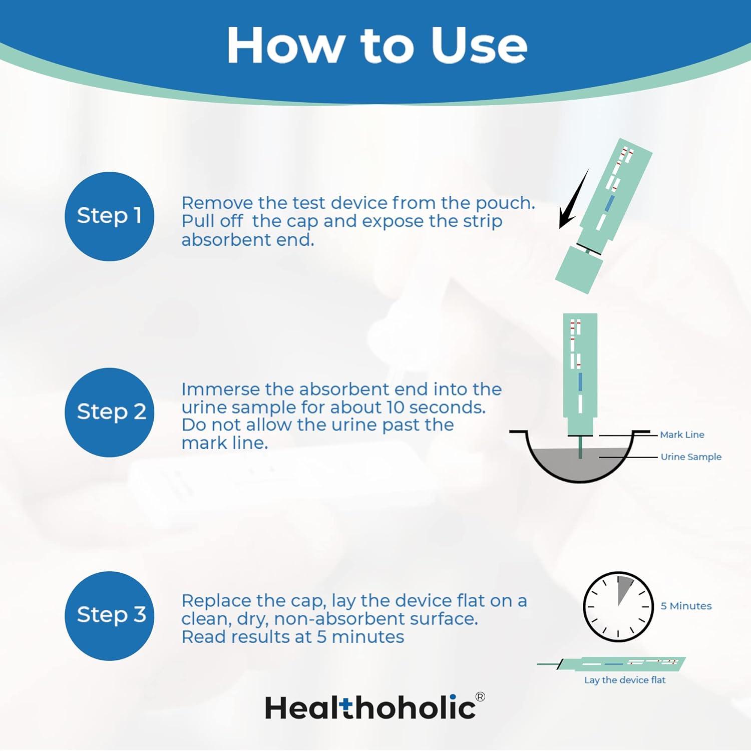 Alcohol (EtG) Detector Home Test Kit - 6 Pack Urine Testing Strips with ...