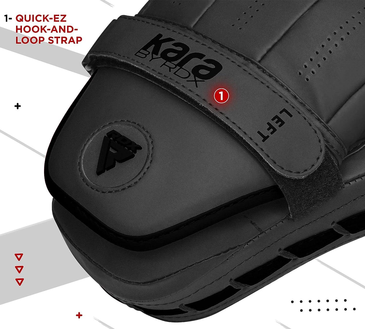 RDX Curved Focus Mitts - Maya Hide Leather | Adjustable Strap | Ventilated | MMA Muay Thai ...