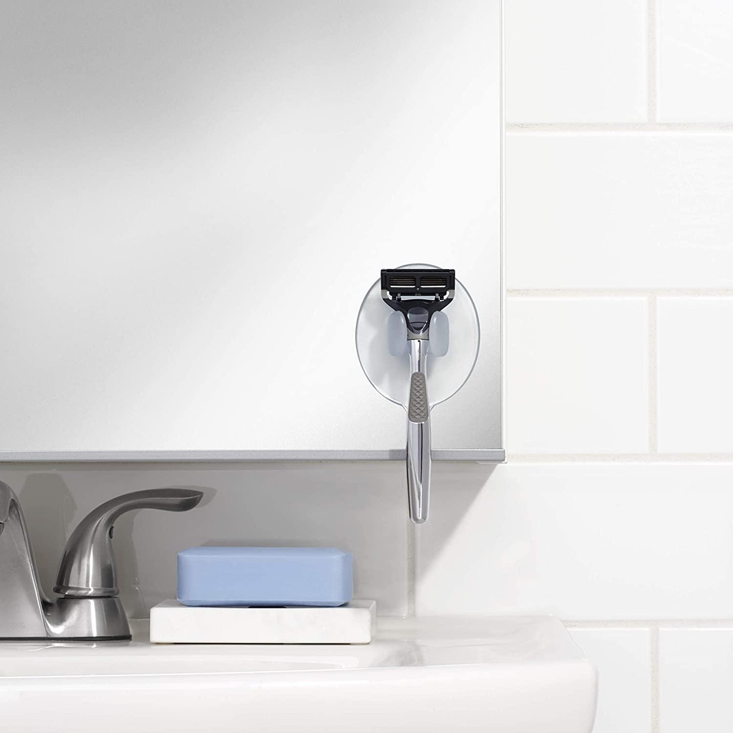 OXO Good Grips Suction Razor Holder - Secure Bathroom Razor Organizer ...