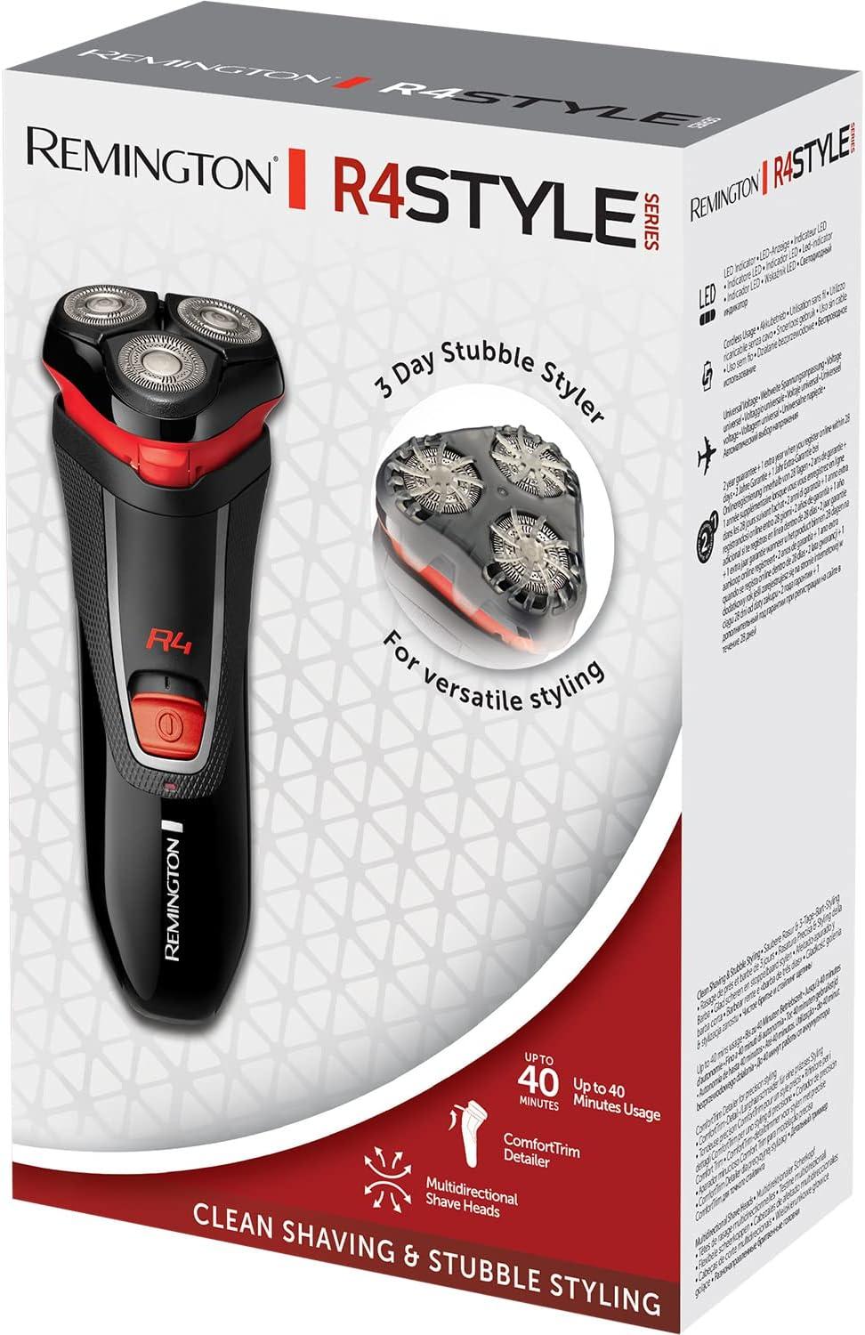Remington R4001 Style R4 Cordless Shaver - Rechargeable Electric Razor ...