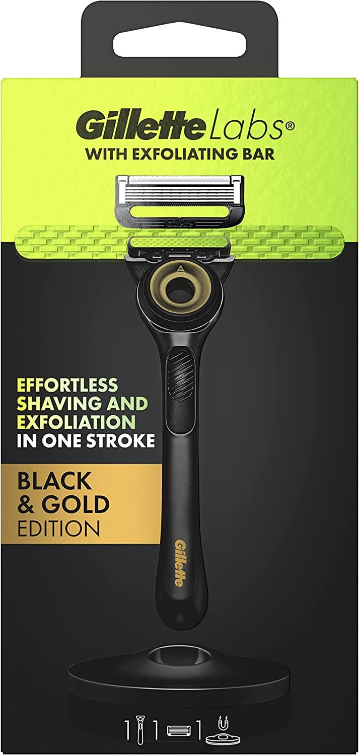 Gillette Labs Men's Razor + 1 Blade Refill + Exfoliating Bar | Premium ...