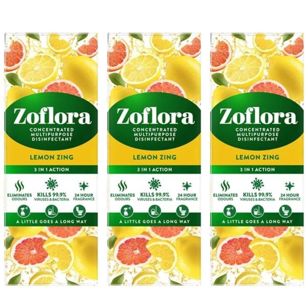 Zoflora 500ml 3 Pack Concentrated Disinfectant All Purpose Cleaner ...