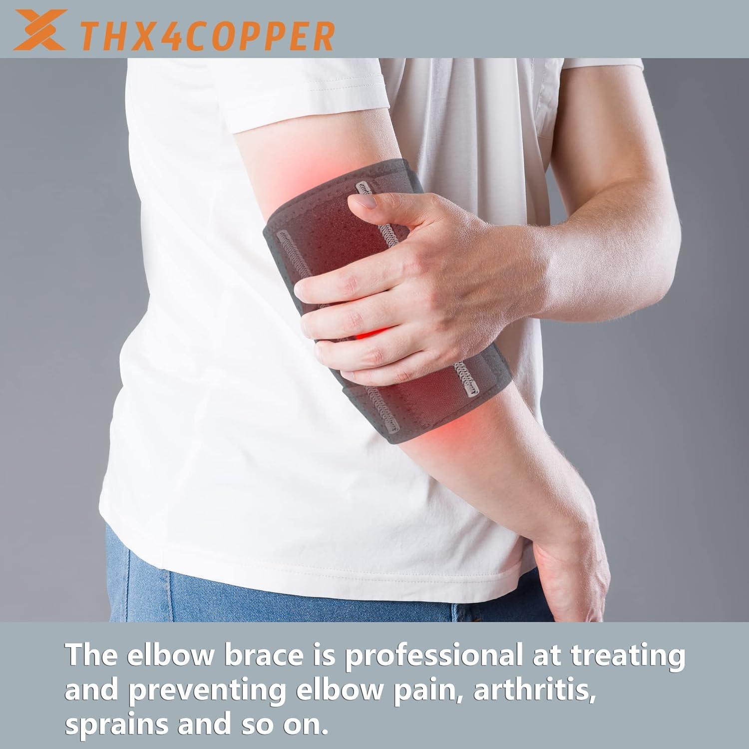 Thx4COPPER Elbow Brace Support | Dual-Spring Stabilizer | Adjustable ...