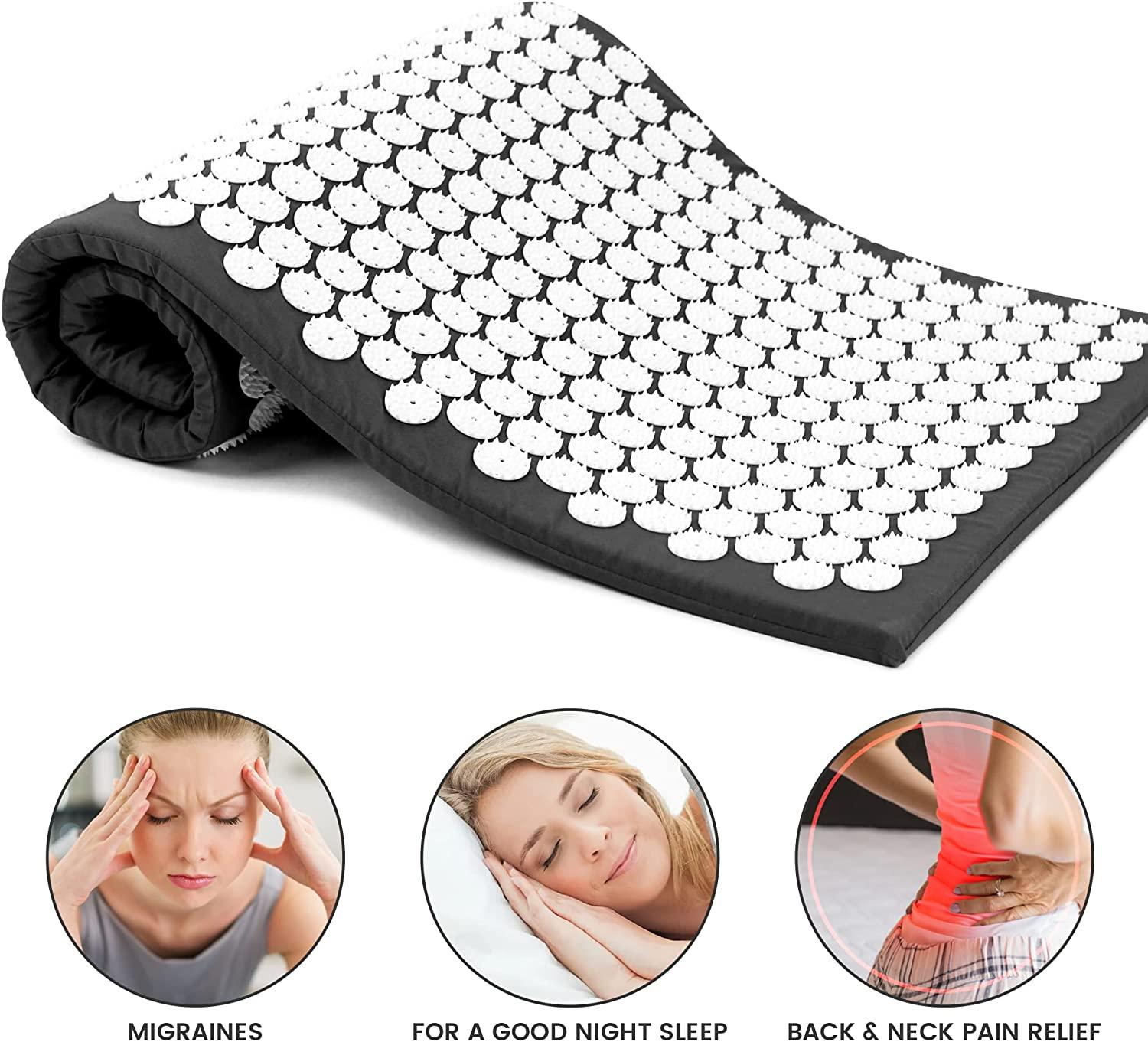 Acupressure Mat for Muscle Relaxation and Pain Relief - Black Color ...