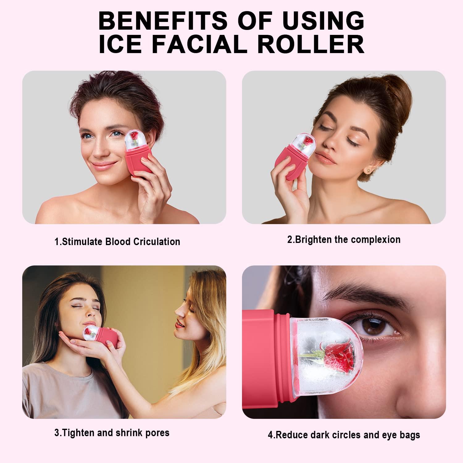Face and Eye Ice Roller | Facial Massage Tool for Skin Care | Reduce ...