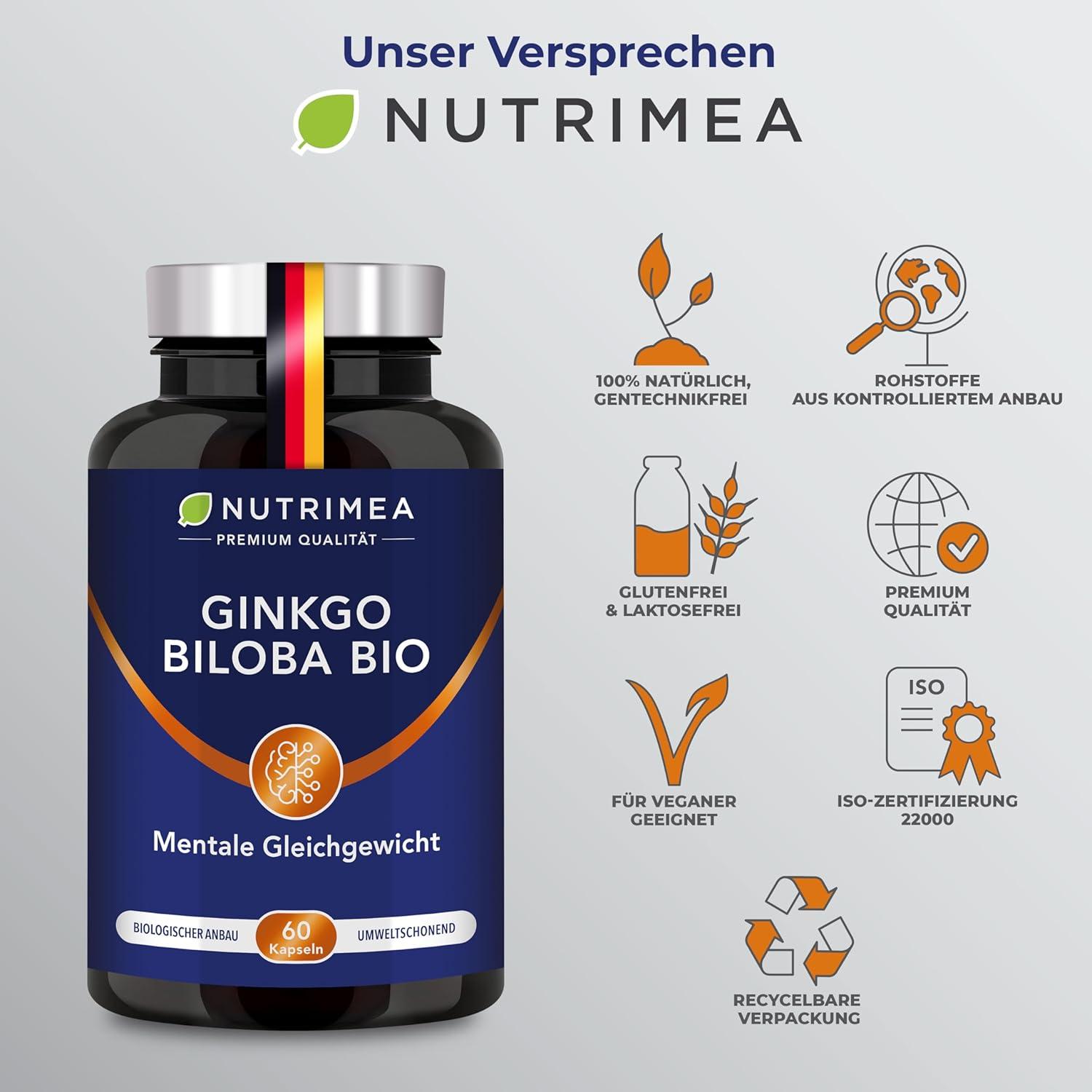 Ginkgo Biloba Capsules | 100% Bio Cognivia Extract | Brain Booster for ...