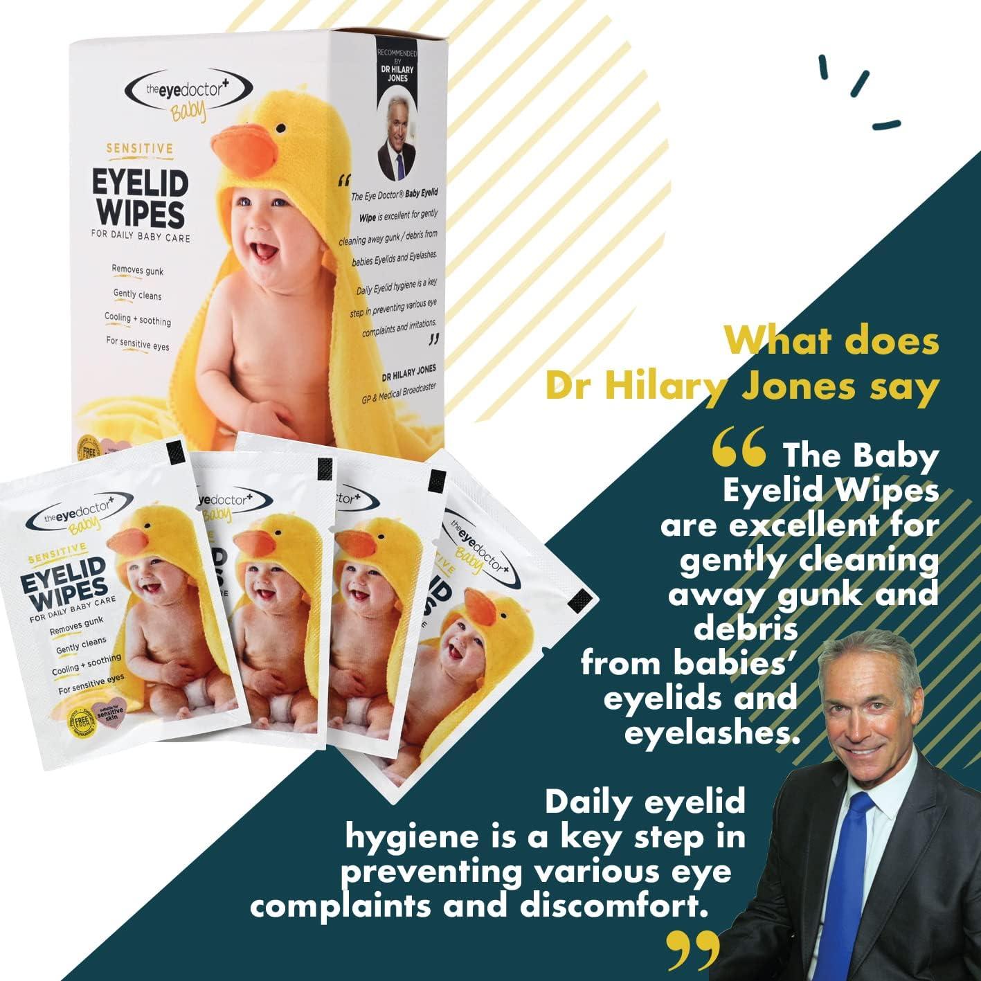 Sensitive Baby Eyelid Wipes - 40 Safe Sterile Eye Wipes for Gentle ...