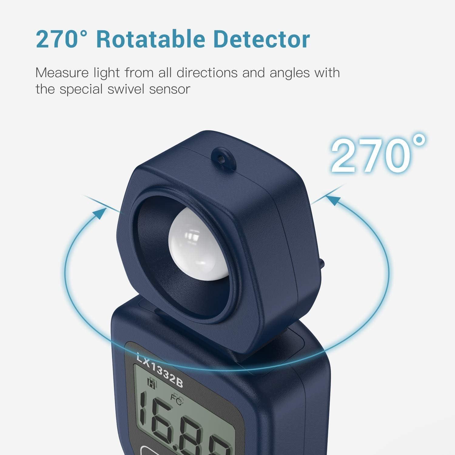 Dr.meter Professional LED Light Meter with 0-200,000 Measuring Ranges ...