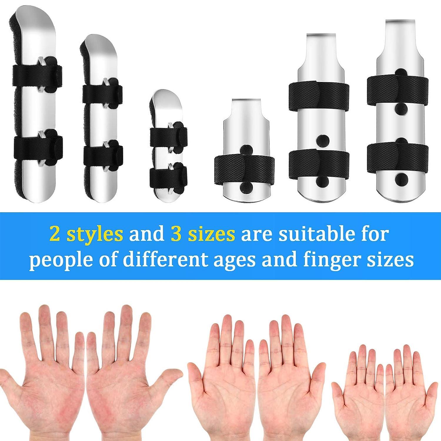 Finger Splint Metal Support for Adults and Children - 6 Pieces, 2 ...