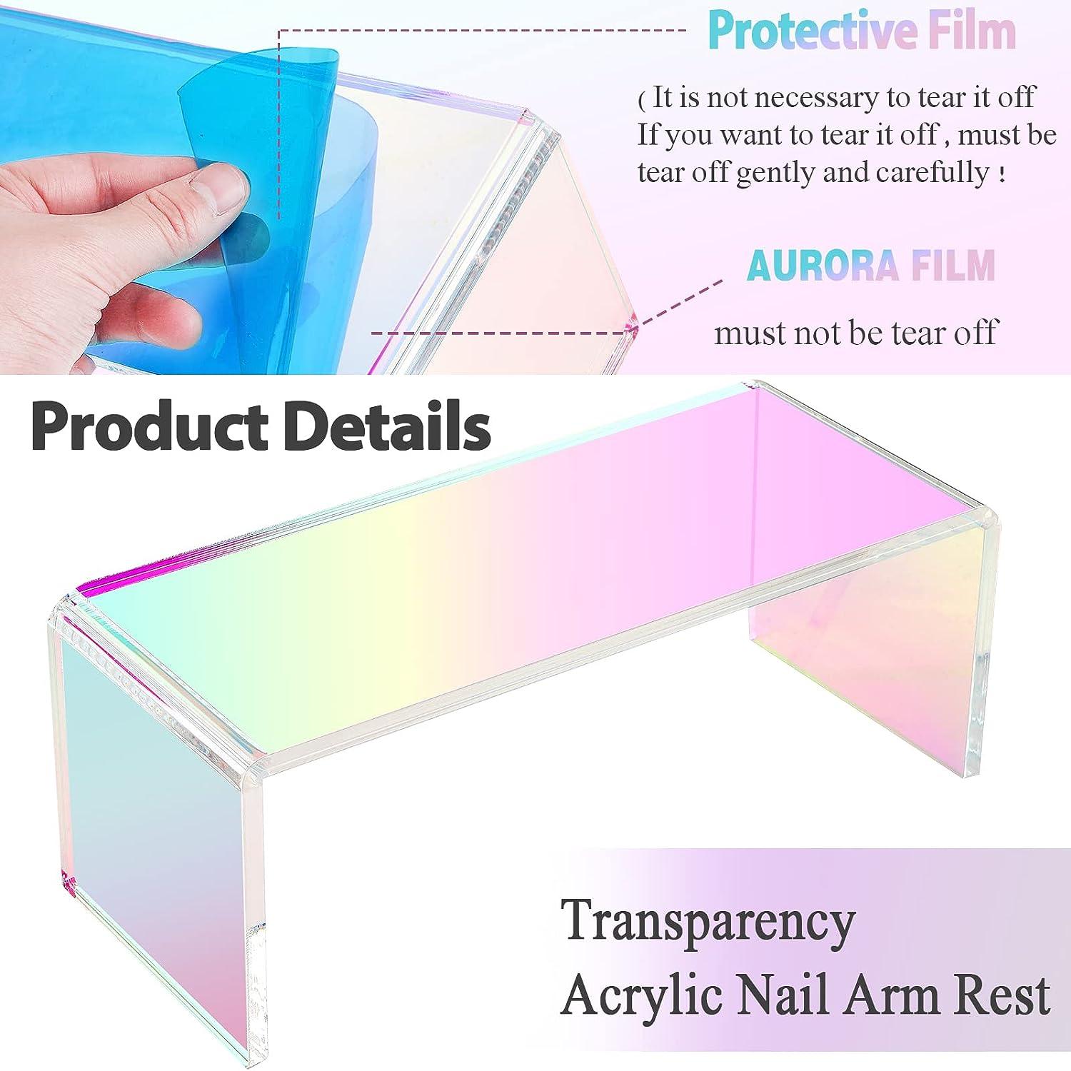 Acrylic Nail Arm Rest Cushion - Aurora Transparency | Thickened Hand ...