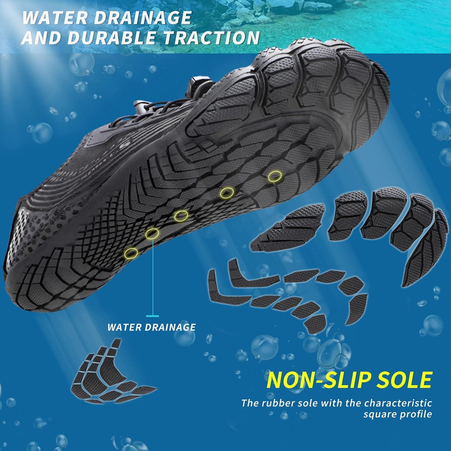 ZHR Black Aqua Shoes for Men & Women - Water Shoes Swimming & Beach ...