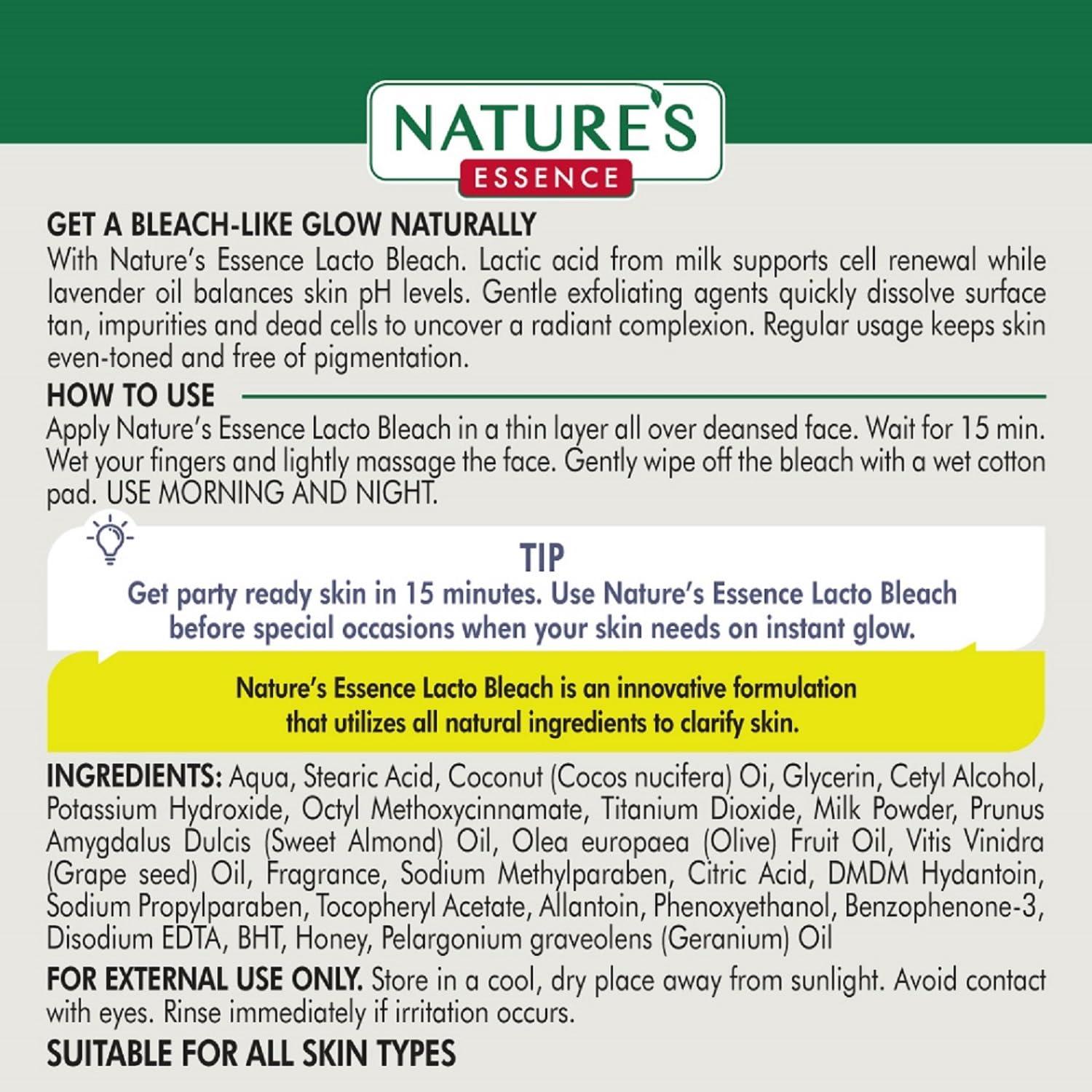 Buy Nature's Essence Lacto Bleach - Natural Milk Bleach 50ML | No ...