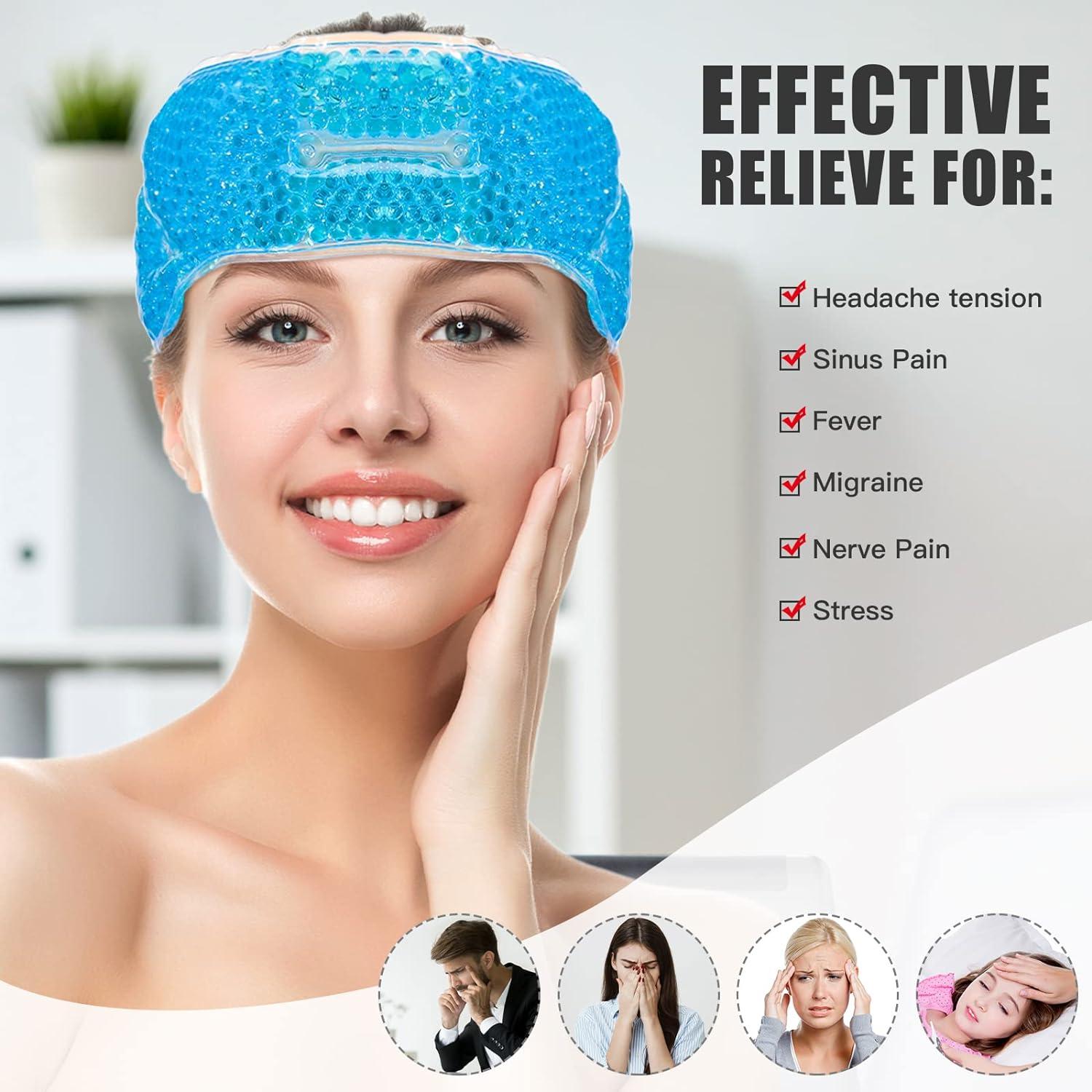 Panelee 6-Piece Head Ice Pack - Migraine Headband for Wisdom Teeth ...