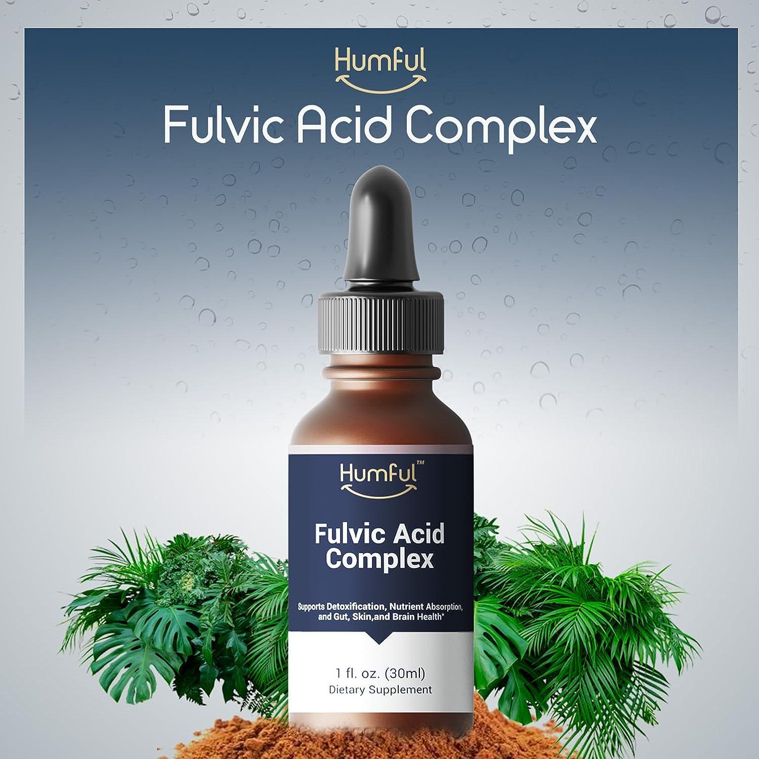 Fulvic Acid Complex Drops 1 Fl Oz Bottle | Hydration, Antioxidant, Gut ...