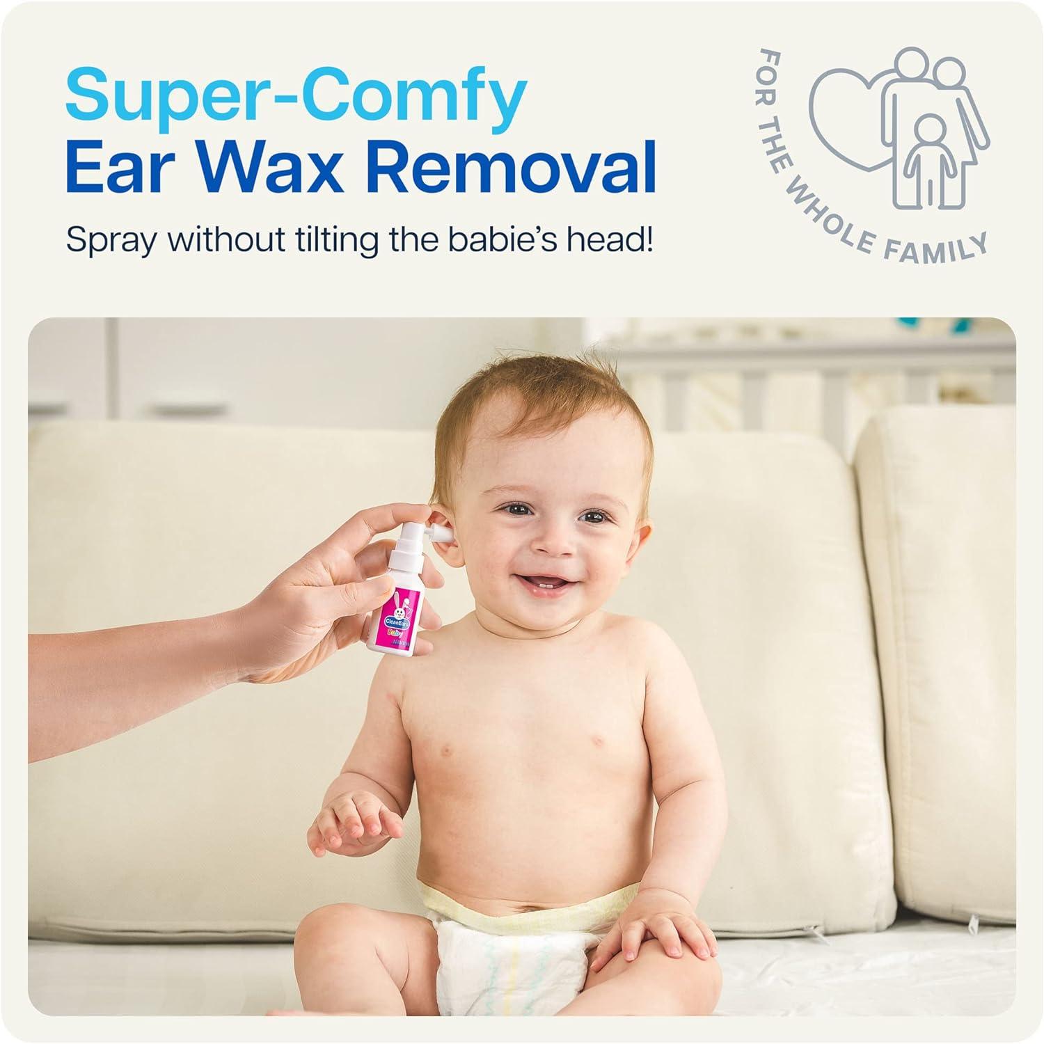 Naveh Pharma CleanEars Baby Earwax Removal Spray + Otic Guard Baby Ear ...