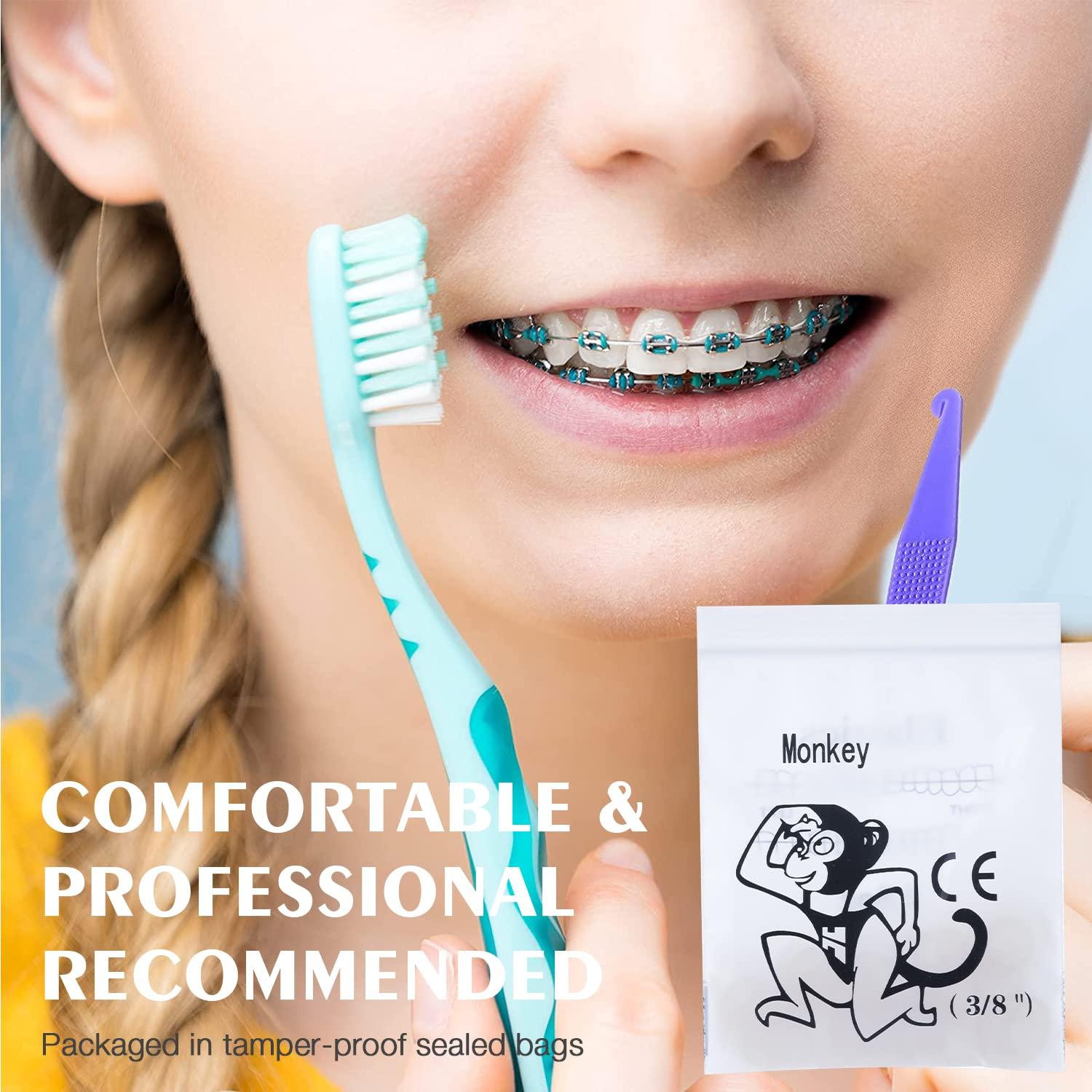 AnhuaDental 500 pcs Orthodontic Elastics Bands for Braces - Heavy ...