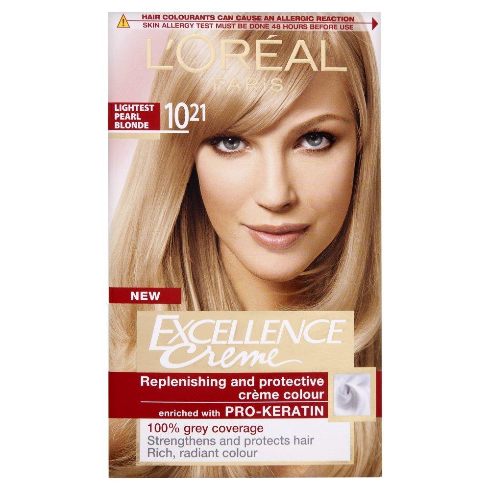 L'Oreal Excellence Permanent Hair Color 10.21 Lightest Pearl Blonde ...