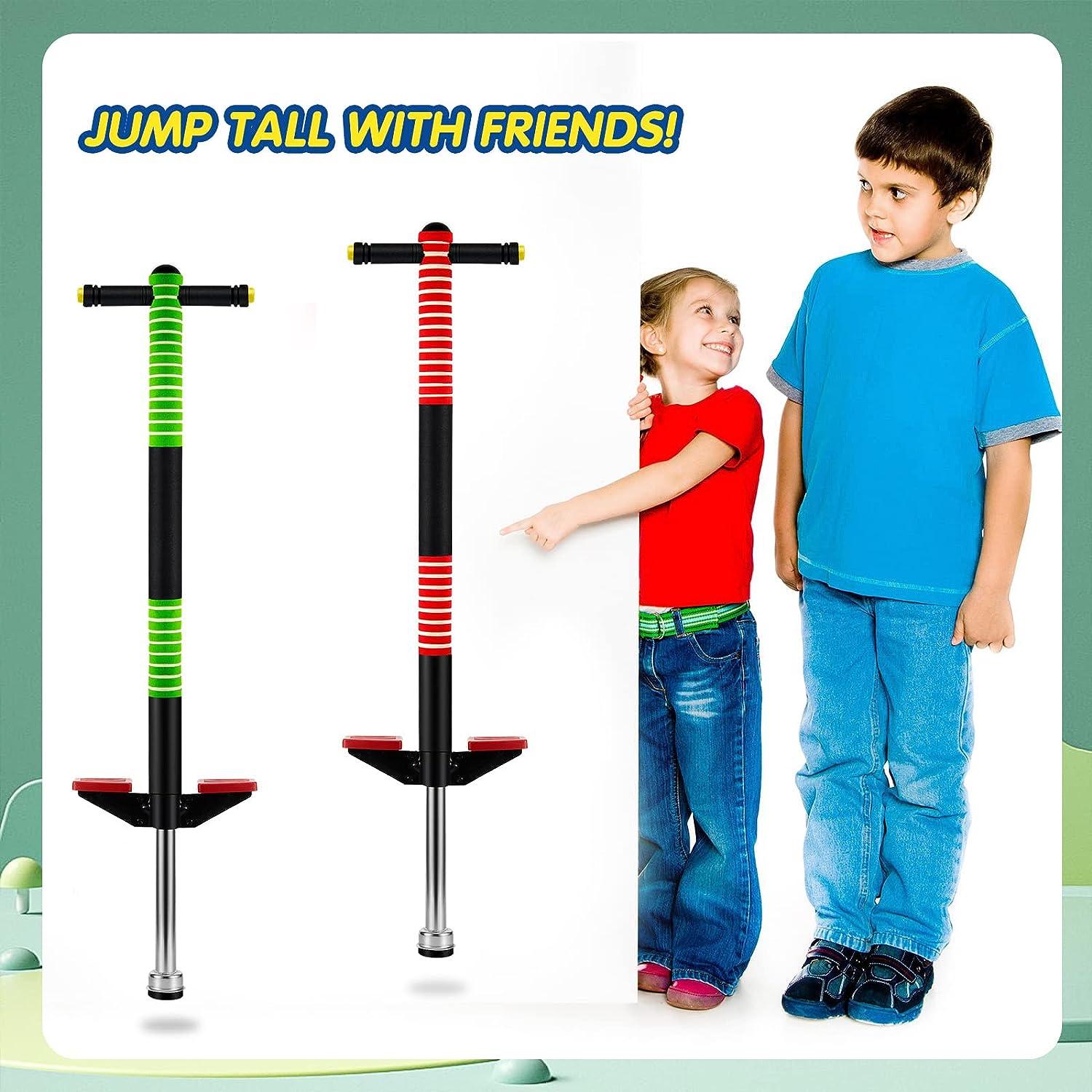 Meooeck 2 Pcs Bounce Pogo Stick for Kids Age 5 and Up | Foam Jolt Pogo ...