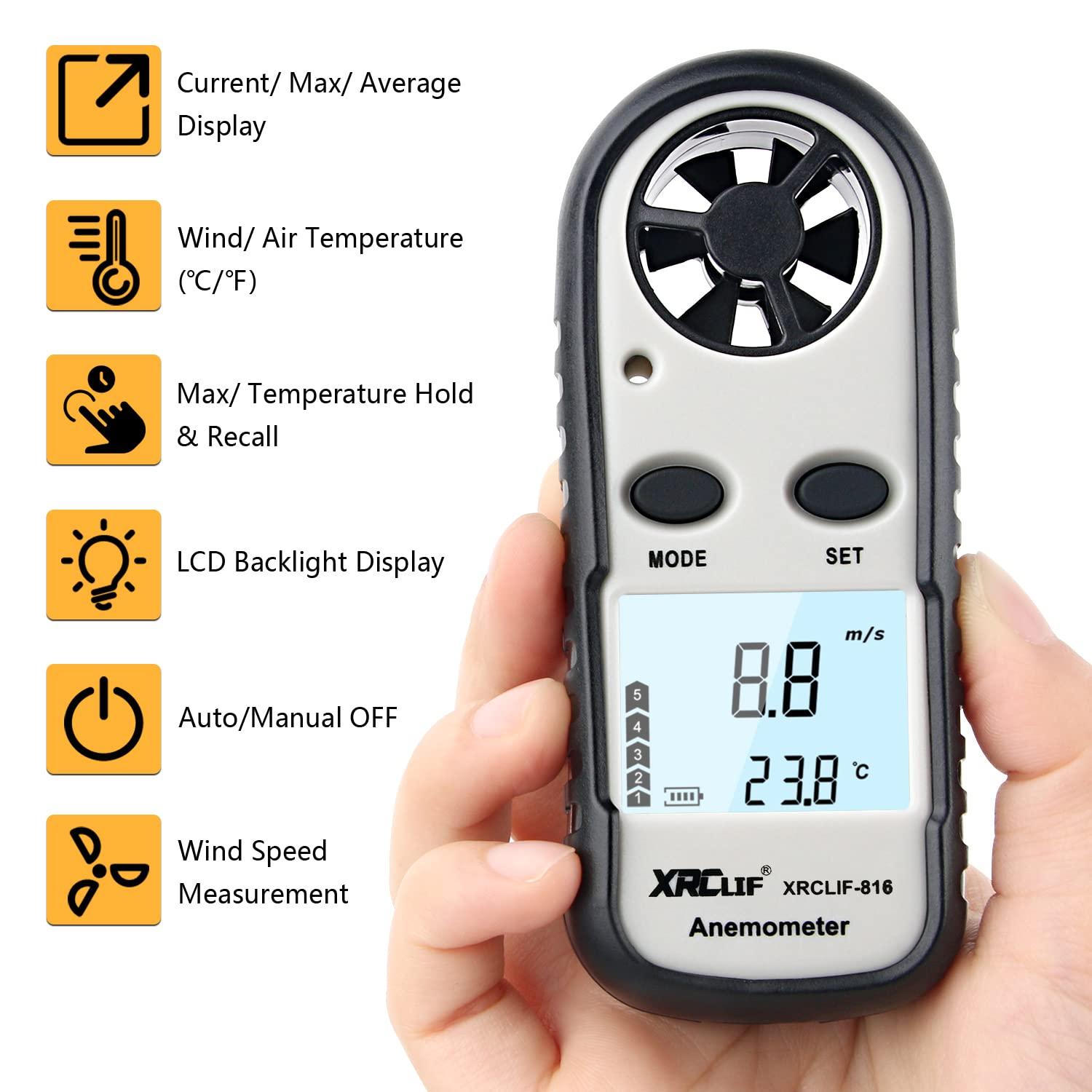 Digital Anemometer - XRClif Wind Knife with LCD Backlight | Accurate ...