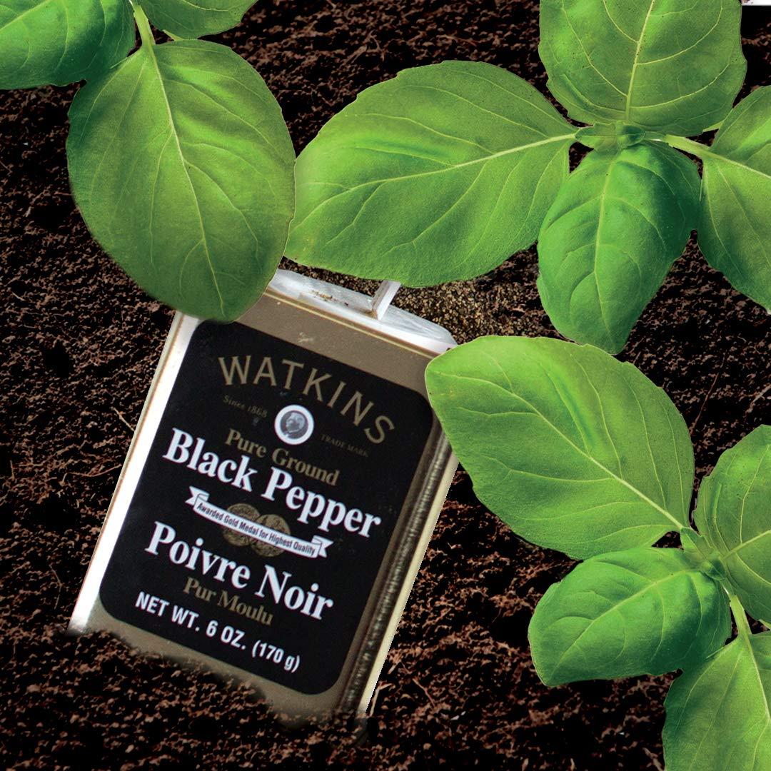 Watkins Gourmet Spice Tin - Pure Ground Black Pepper 6 oz. Tin - 1-Pack ...